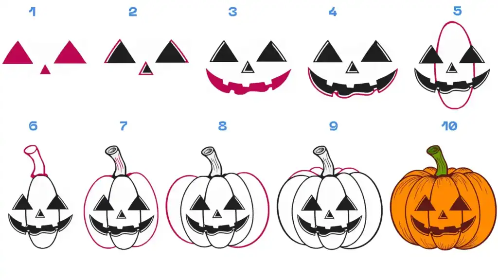 How to Draw a Halloween Pumpkin — Easy Step-by-Step Guide