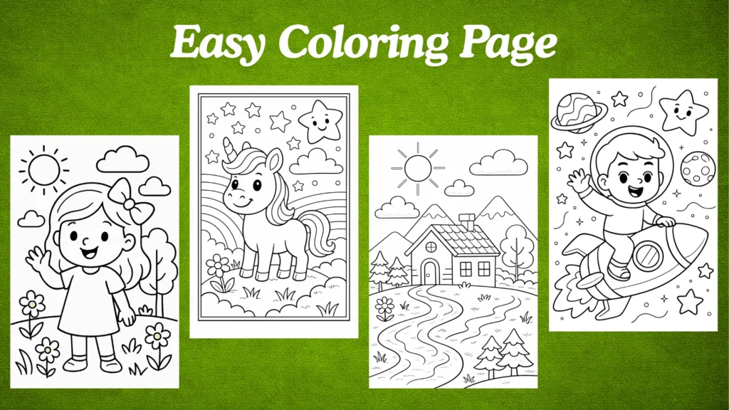 100% Free Easy Coloring Pages for Kids (Free Printable) – 2026