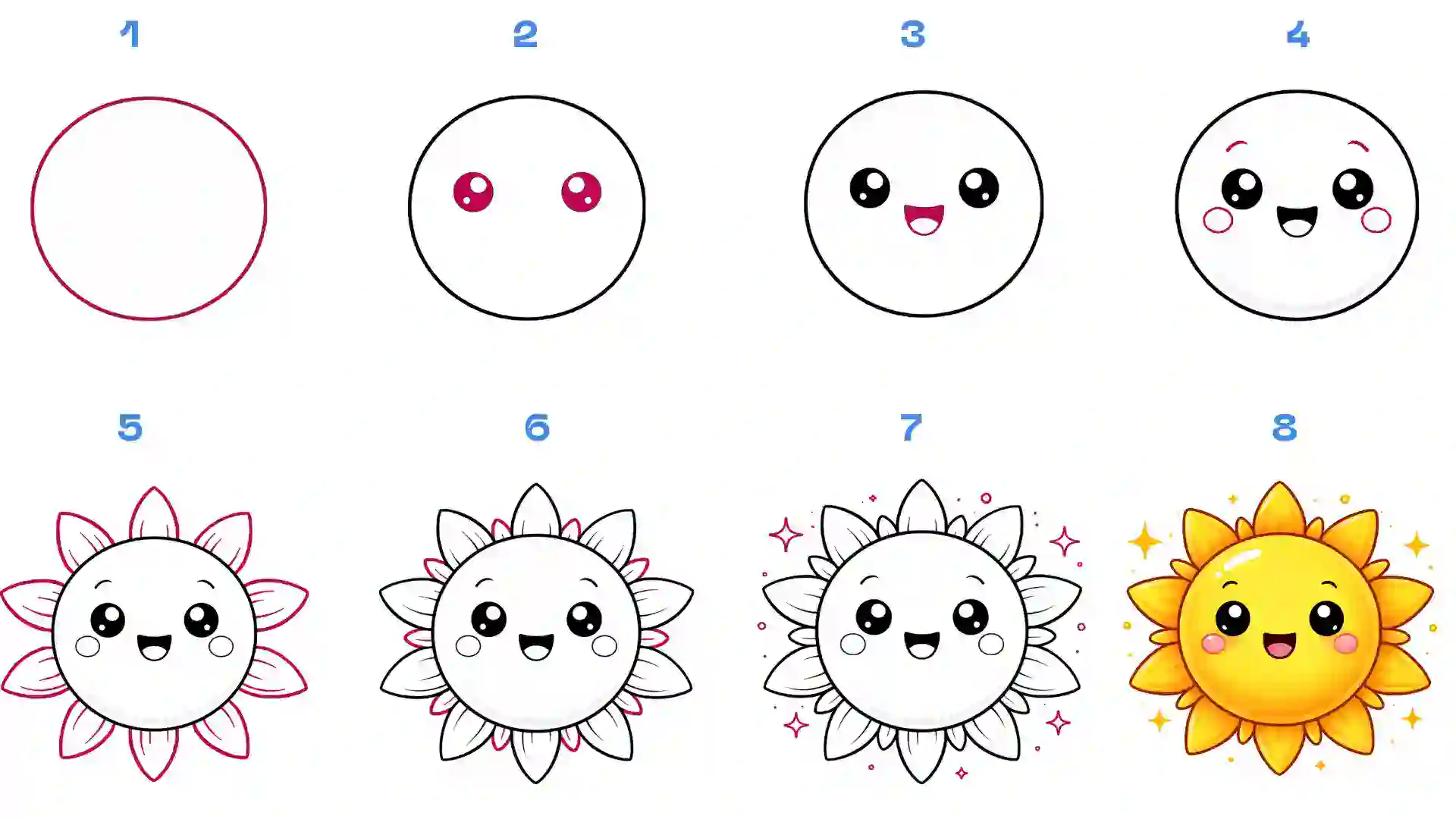 Sun Drawing – Easy Sun Drawing for Kids (Step-by-Step Guide)