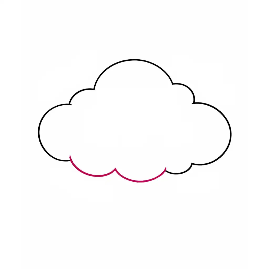 Cloud Drawing Easy Step by Step for Kids (8 Simple Steps)